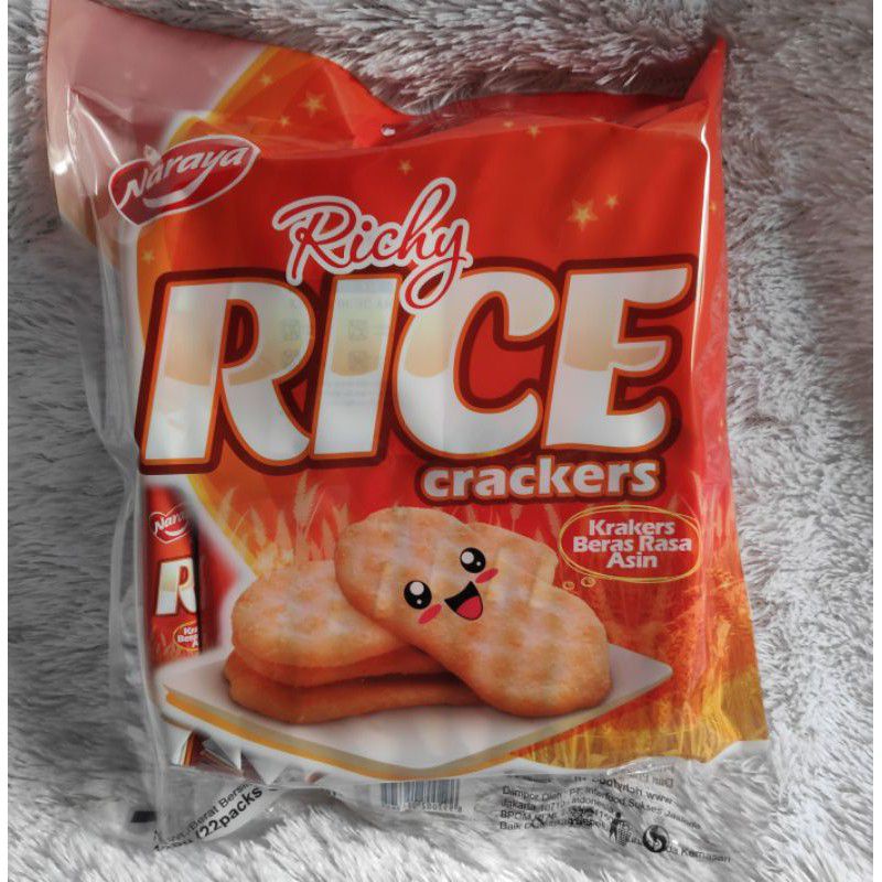 Jual Rice crackers naraya Kerupuk beras 120 gram ( 1pack/22 bks) exp ...