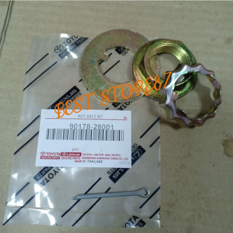 Jual NUT AXLE KIT/ MUR AS RODA DEPAN TOYOTA HT125 (90178-28001)1SET ...