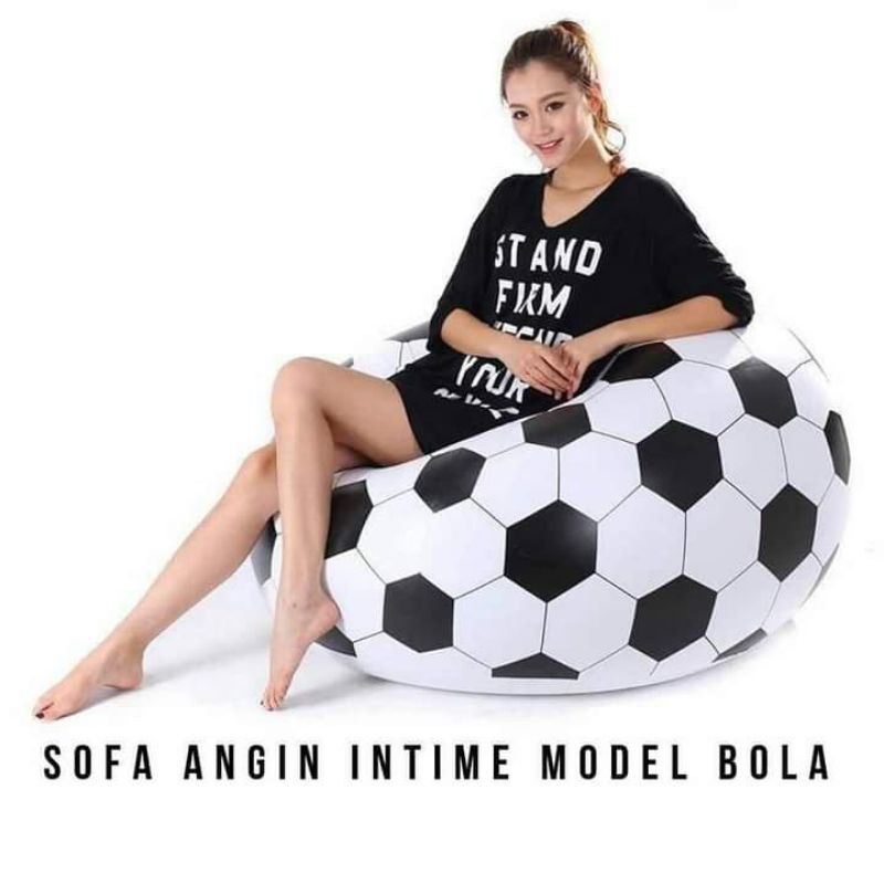 Jual Sofa Angin . Sofa Santai .Motif soccer.Bisa diDuduki Sampai BB 120 ...