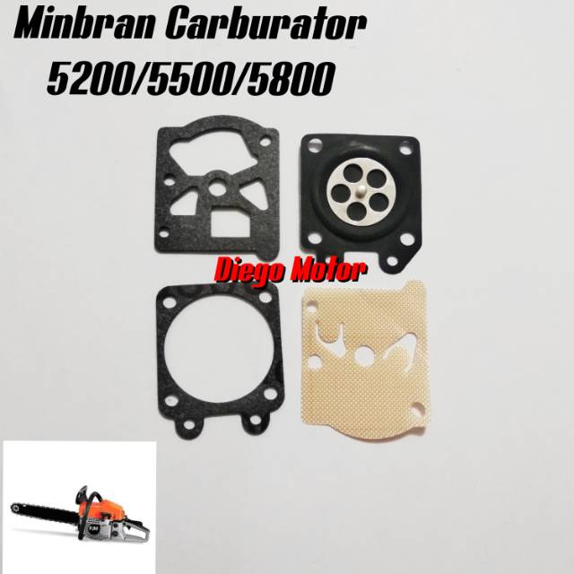 Jual Minbran membran karburator mesin chainsaw sinso mini tipe 5200 ...