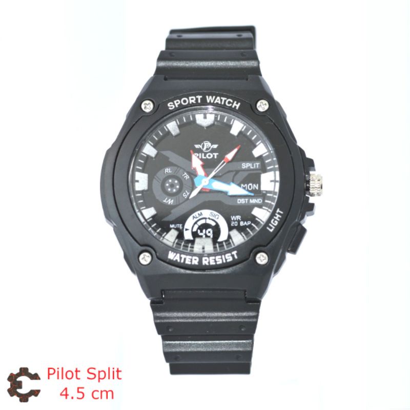 Jual JAM PRIA PILOT SPLIT DIAMETER 45MM FRE BOX BATRE CADANGAN | Shopee ...