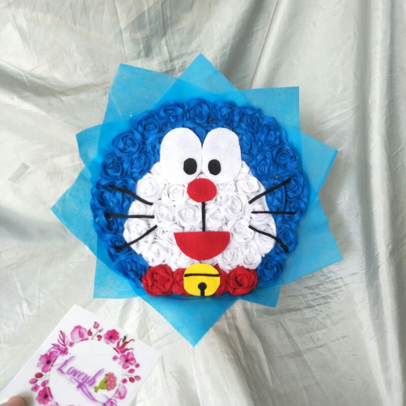 Jual Buket doraemon/buket karakter doraemon bucket bunga | Shopee Indonesia