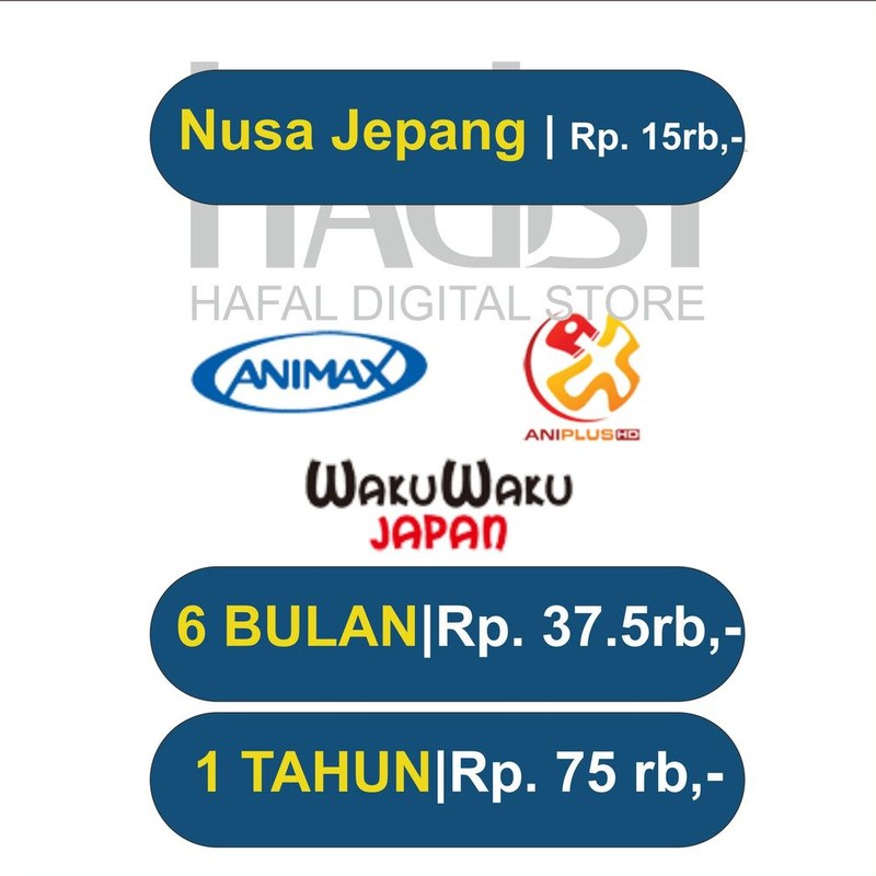 Jual Voucher Nusa Jepang (Animax, Aniplus, Waku-waku Japan) TransVision ...