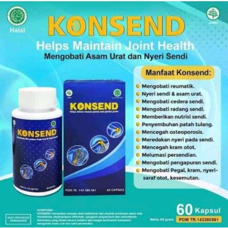 Jual KONSEND Asli 100% Original Obat Herbal Asam Urat Dan Nyeri Sendi ...