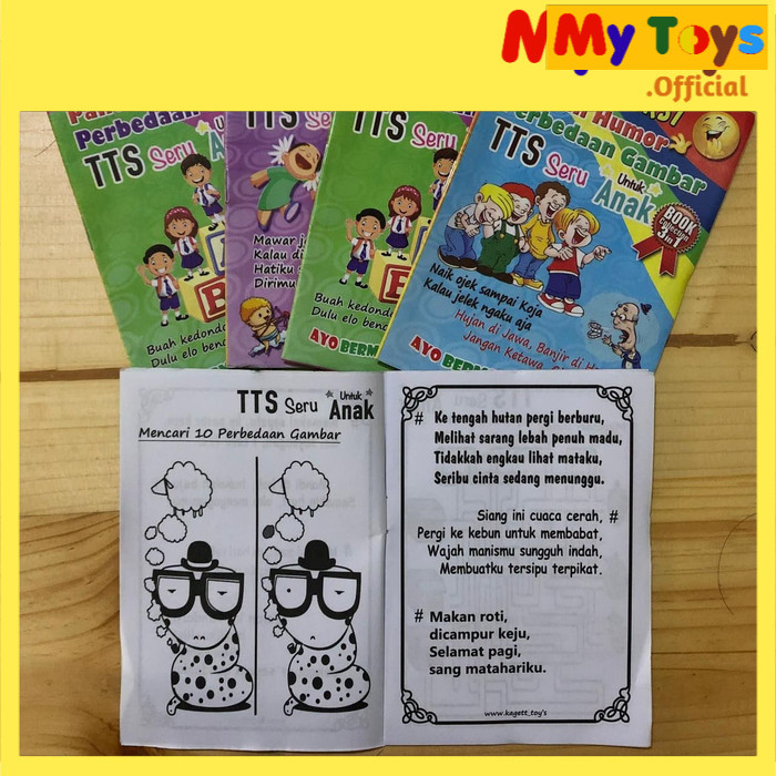 Jual BUKU TTS ANAK - Mainan Edukasi Cari Kata Perbedaan Gambar Pantun ...