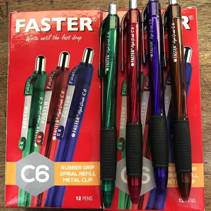 Jual Pulpen Faster C6 Per Pack | Shopee Indonesia