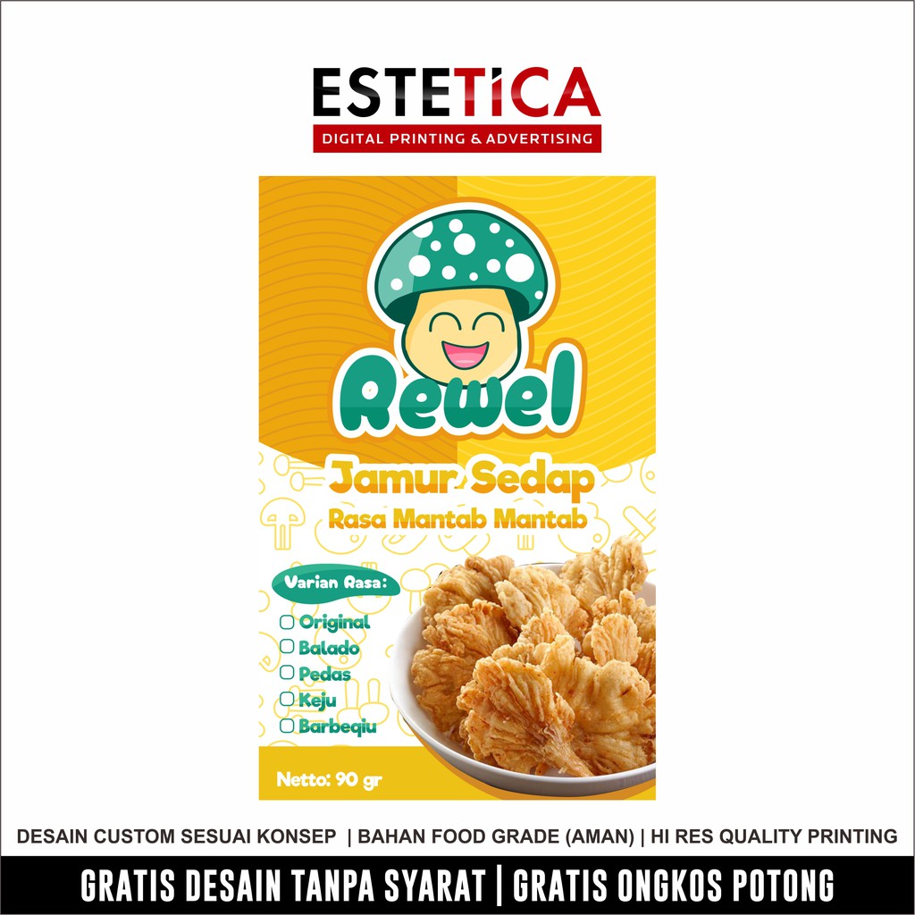 Jual cetak label keripik, cetak sticker keripik singkong, cetak sticker ...