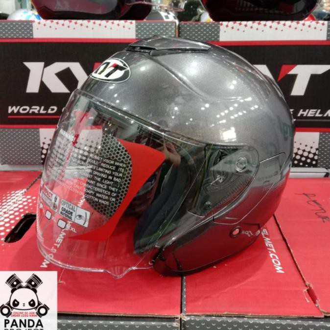 Jual Helm Kyt Half Face Kyoto Solid Black - Gunmetal Antolshop99 ...