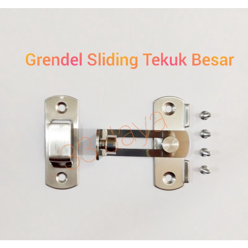 Jual Grendel Sliding Tekuk Besar 5 cm Stainless Steell | Shopee Indonesia
