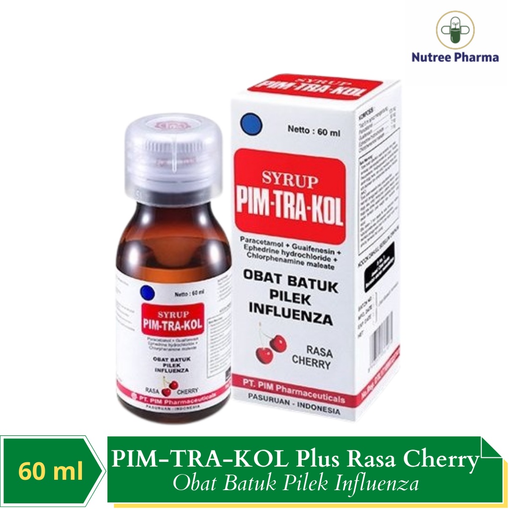 Jual PIMTRAKOL SIRUP PLUS RASA CHERRY 60 ML | Shopee Indonesia