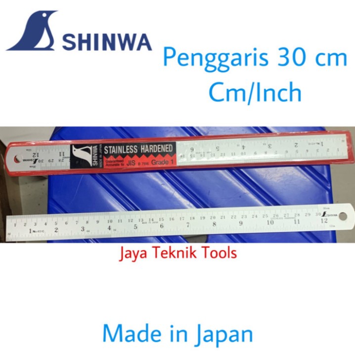 Jual Penggaris Mistar 30 cm inch Shinwa Japan Jepang Stainless Steel Besi | Shopee Indonesia
