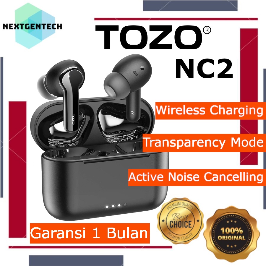 Jual TOZO NC2 Hybrid ANC Wireless Earbud Stereo Transparency Mode In ...