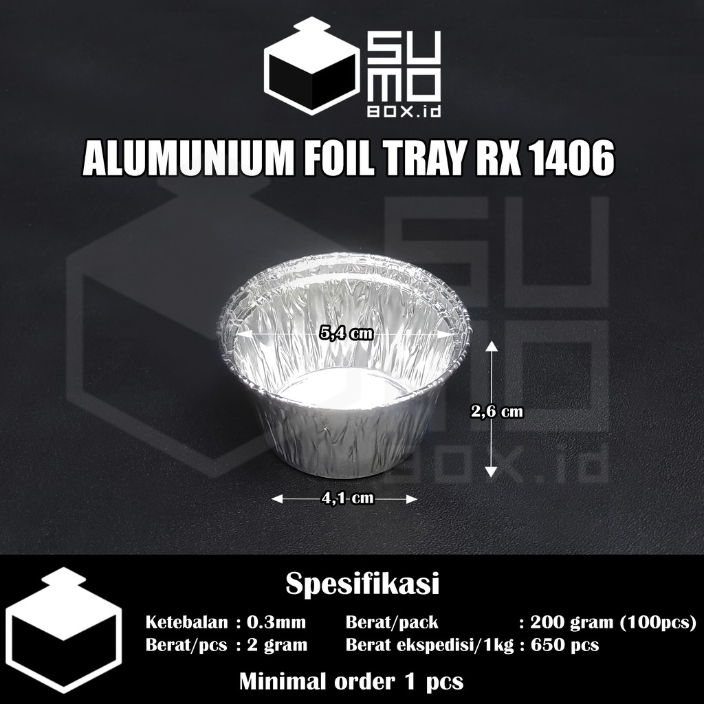 Jual Alumunium foil cup RX 1406 tanpa tutup / cup mini / cake muffin roti 50ml | Shopee Indonesia