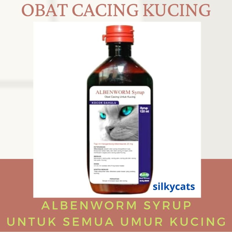 Jual Obat cacing kucing albenworm syrup. Obat cacing untuk semua umur ...