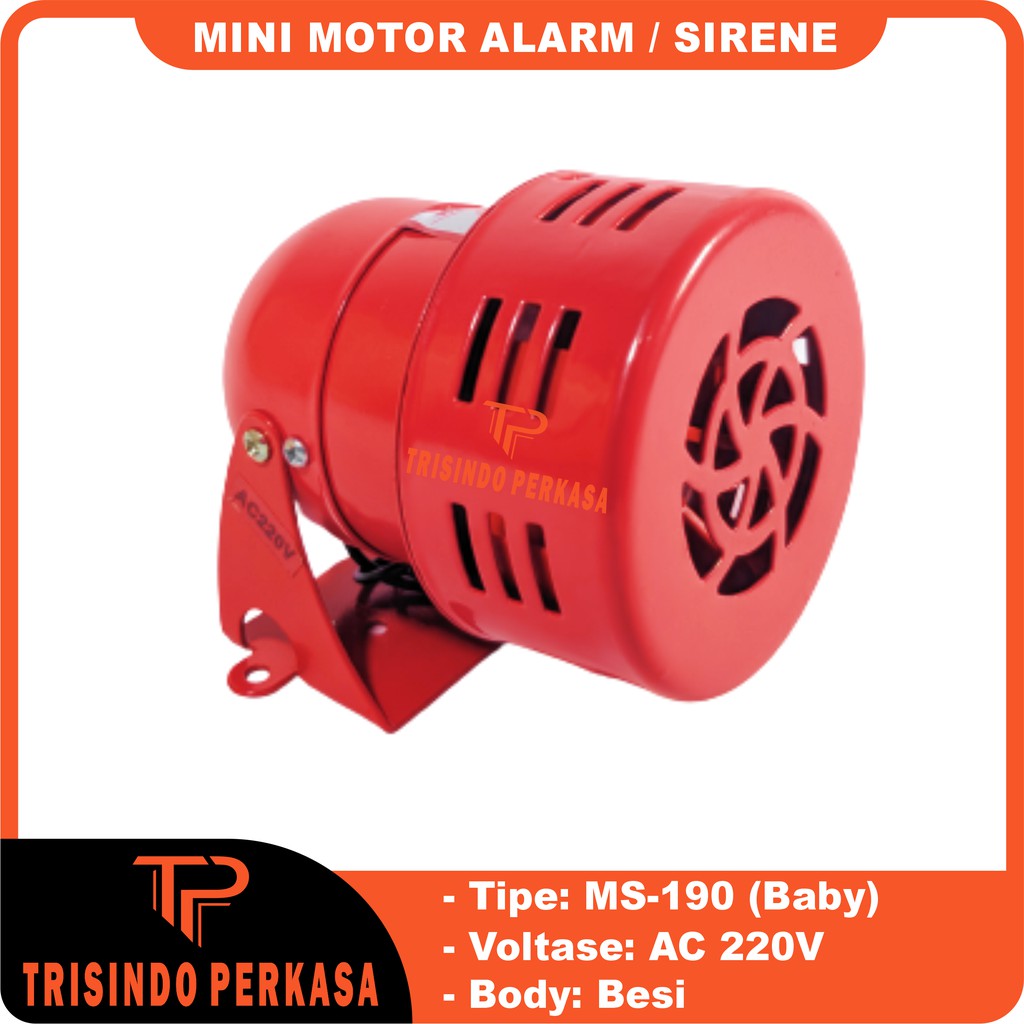 Jual Baby Mini Sirine Sirene Motor Alarm MS190 MS-190 AC 220V Motor ...