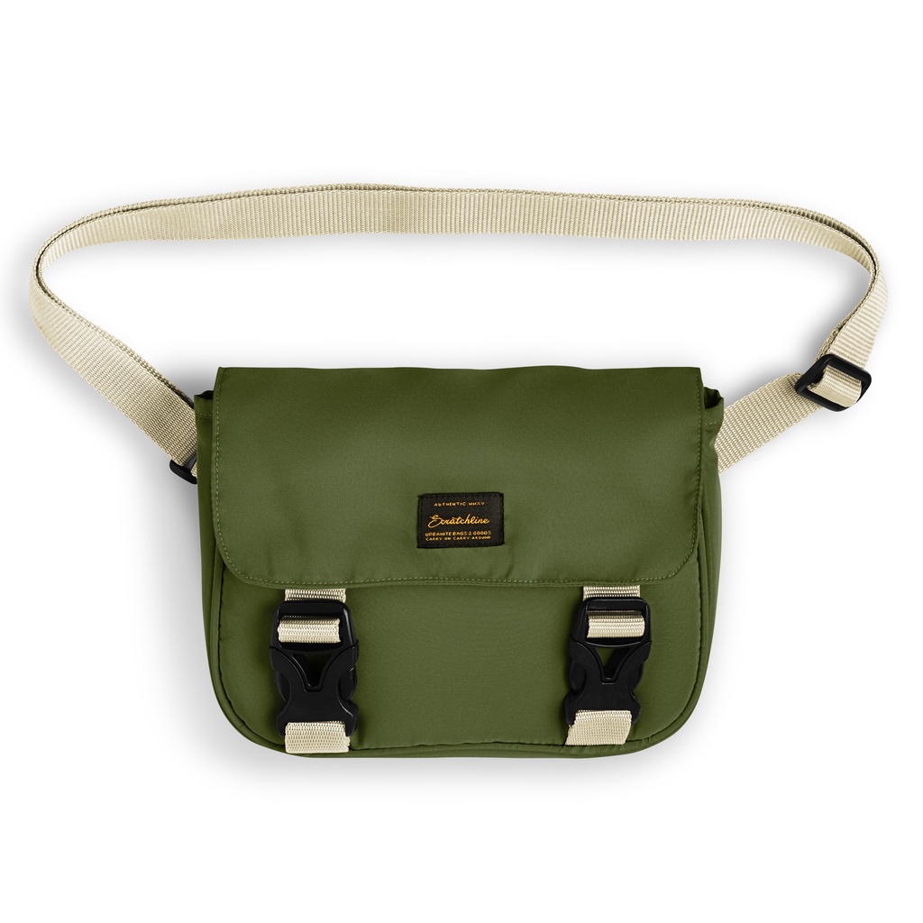 Jual Scratchline Two Tuck Sling Bag Olive Tas Selempang Pria dan Wanita | Shopee Indonesia