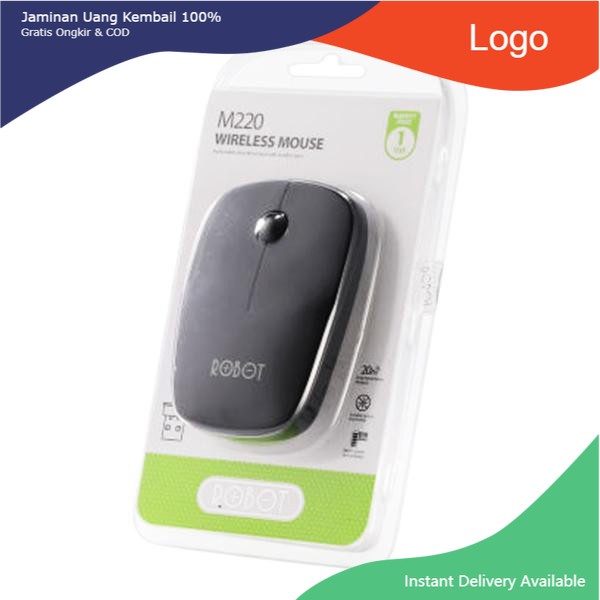 Jual Mouse ROBOT M220 2.4G Wireless Optical Cherry Scroll Wheel ...