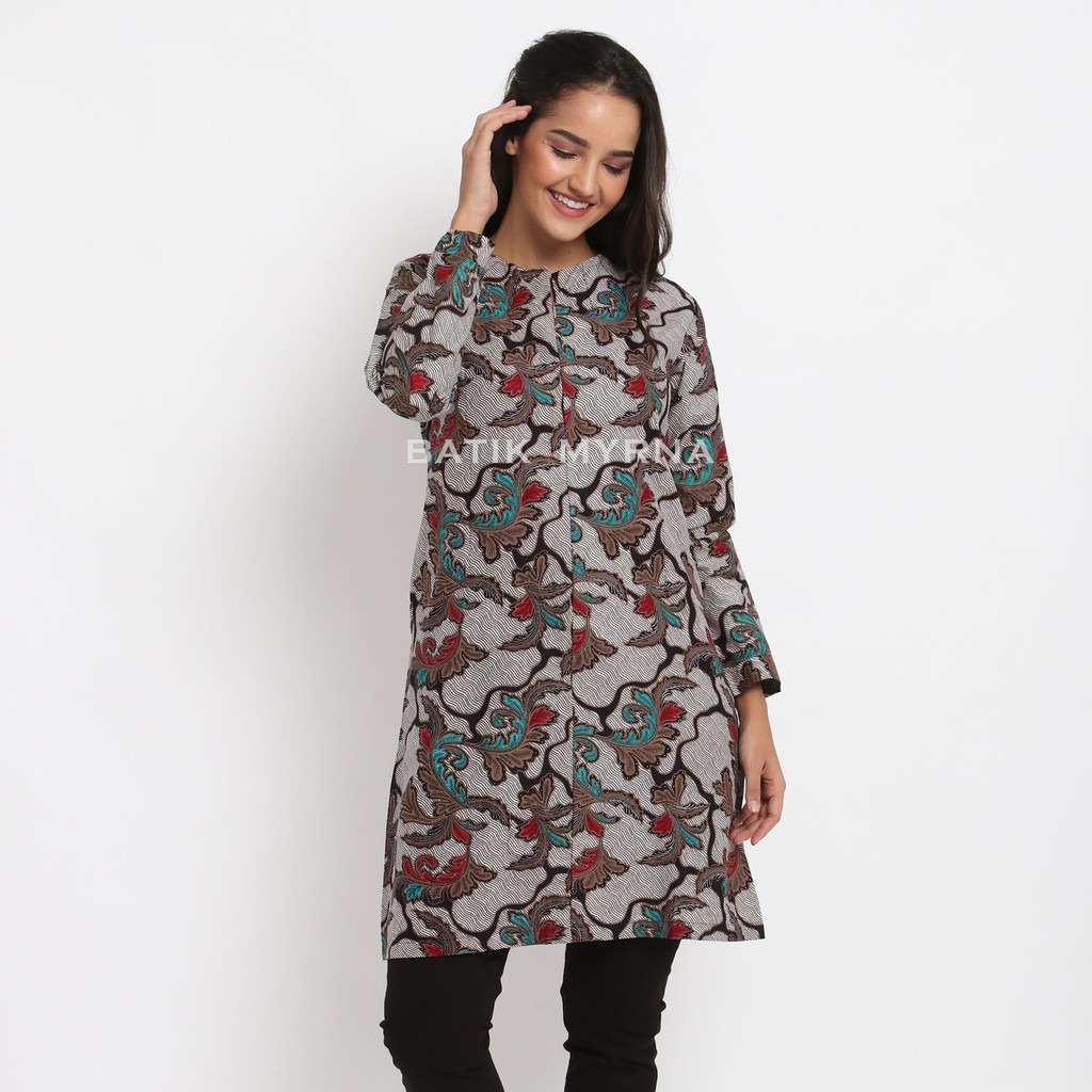 Jual BATIK MYRNA - Dress Tunik Batik Terusan Atasan Wanita Perempuan ...