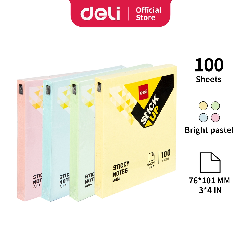 Jual Deli Memo Tempel Sticky Notes 3x 2 100sheets Warna Kuning dan ...