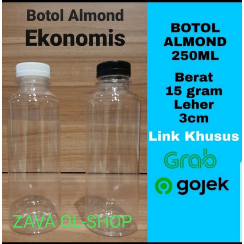 Jual Botol Almond 250ml (isi 100pcs) | Shopee Indonesia