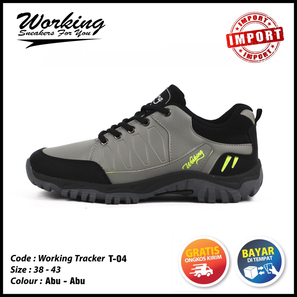 Jual Working Sneakers For You Sepatu Pria Tracking T-04 | Shopee Indonesia