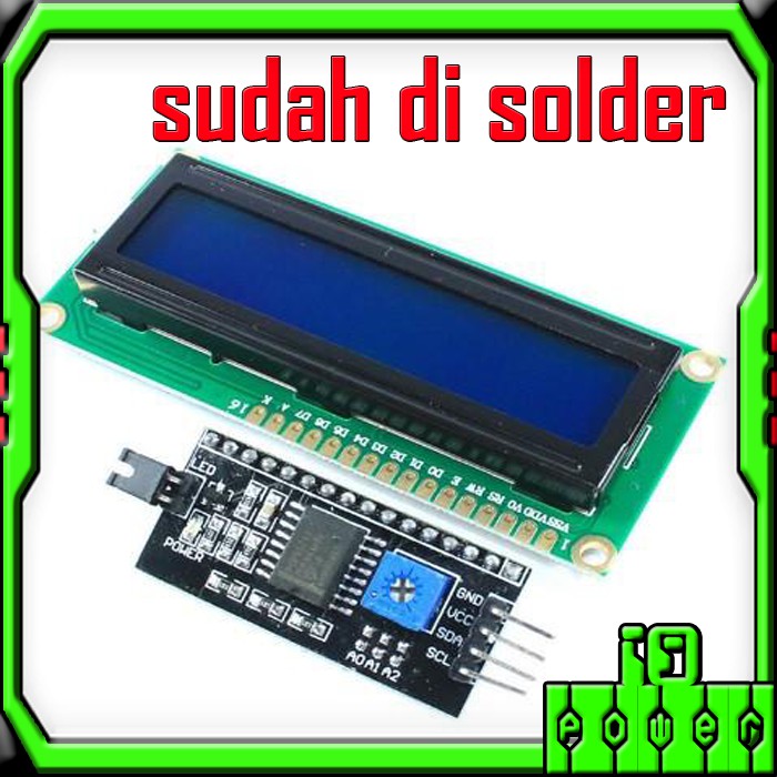Jual LCD character 16x2 + I2C for arduino | Shopee Indonesia