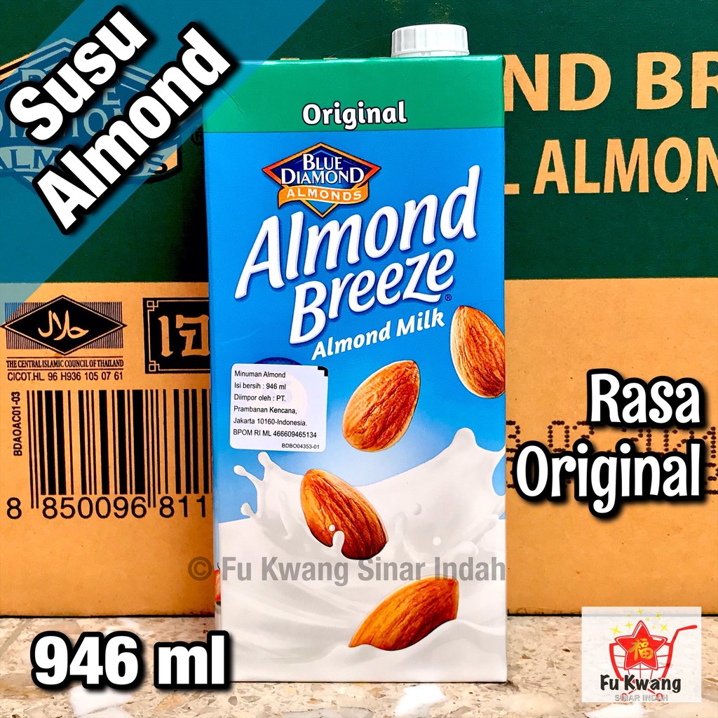 Jual Susu Almond Almond Breeze Rasa Original 946 ml | Shopee Indonesia