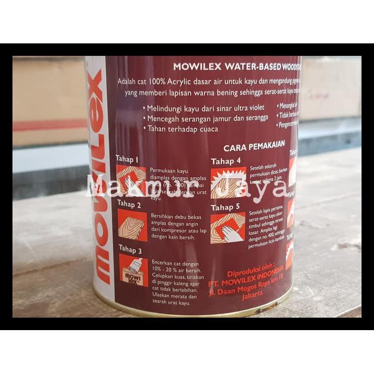 Jual Murmer Mowilex Woodstain Plitur Water Based Wood Stain Air Premium ...