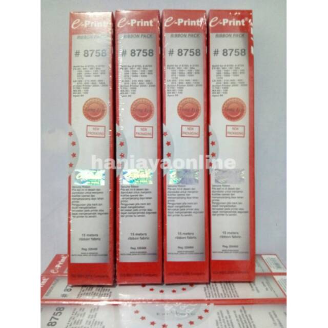 Jual Ribbon Pack (Pita Refill) E-print 8758 Original Long Life 15 meter ...