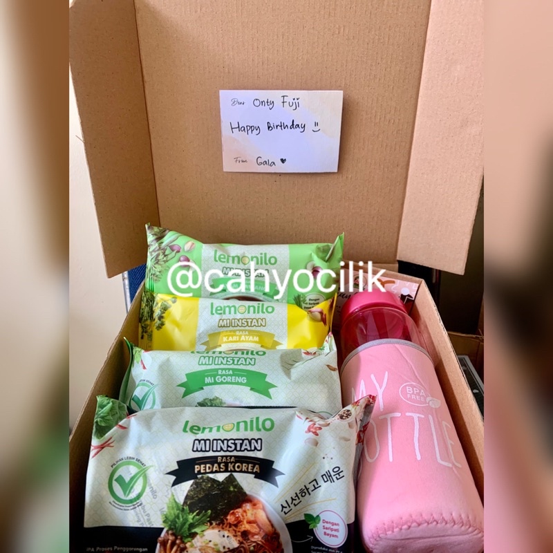 Jual HAMPERS BOX 4 MIE LEMONILO + MY BOTTLE | Shopee Indonesia