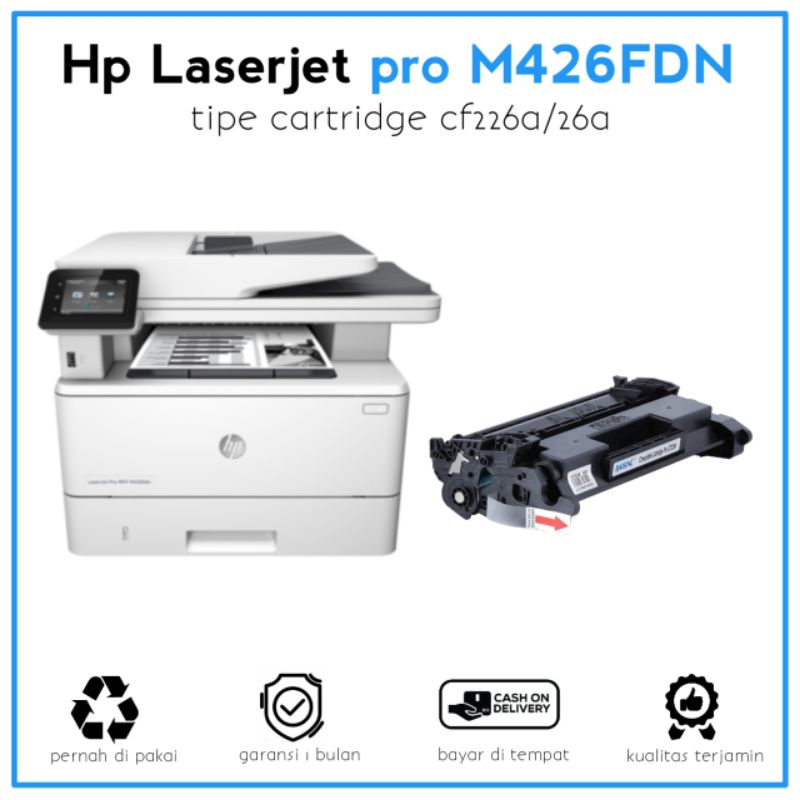 Jual Printer HP LaserJet Pro MFP M426Fdn Print scan copy A4 siap pakai ...