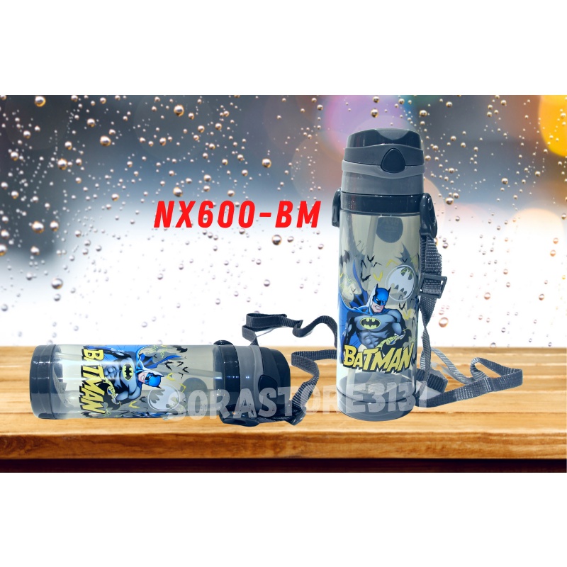 Jual BOTOL MINUM ANAK PLASTIK 600ML / WATTER BOTTLE IMPORT KARAKTER SEDOTAN TUTUP KLIP NX600 ...