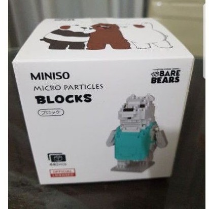 Jual Mainan anak MINISO Micro Building Blocks WE BARE BEARS | Shopee ...