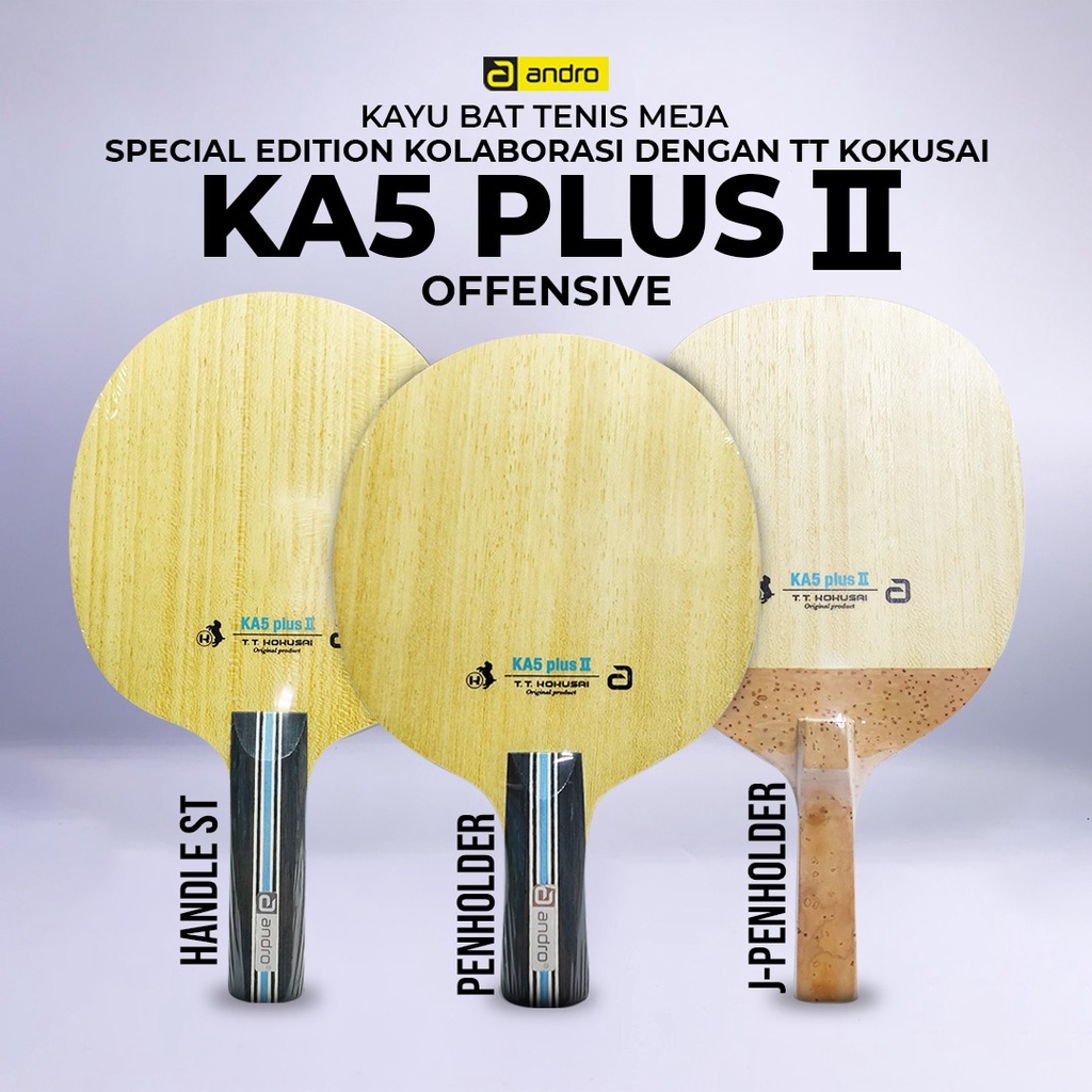 Jual Kayu Bat Tenis Meja Pingpong Andro KA5 Plus II | Shopee Indonesia