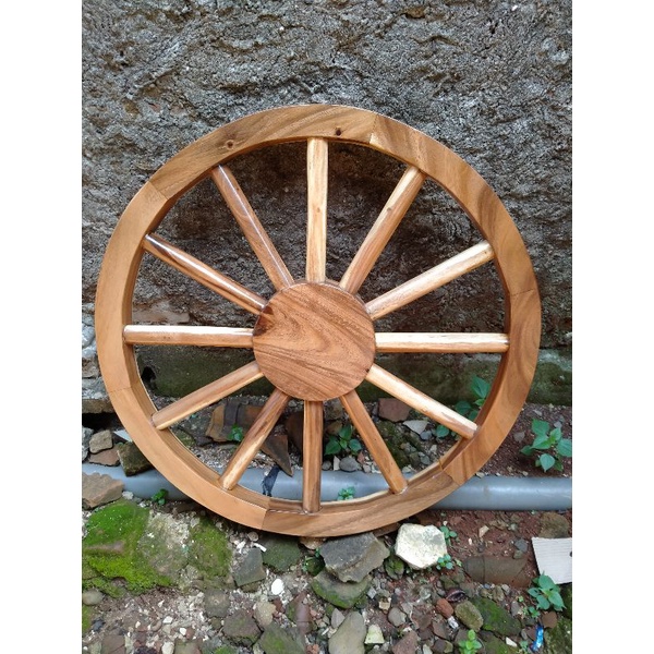 Jual roda dokar kayu trembesi/suar | Shopee Indonesia