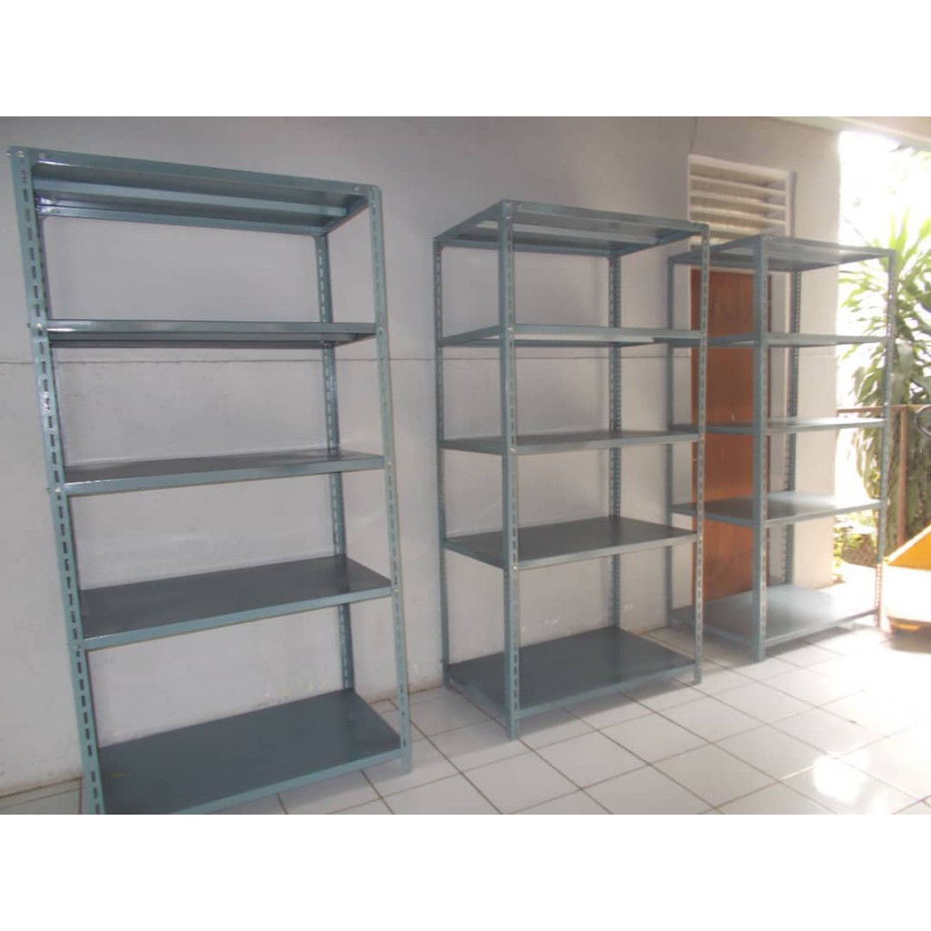 Jual rak besi 5 susun abu serbaguna,rak minimarket gudang murah 200 ...