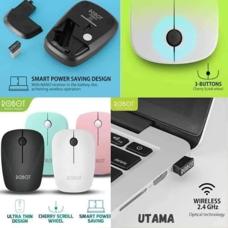 Jual MOUSE WIRELESS M220 MICE ROBOT | Shopee Indonesia