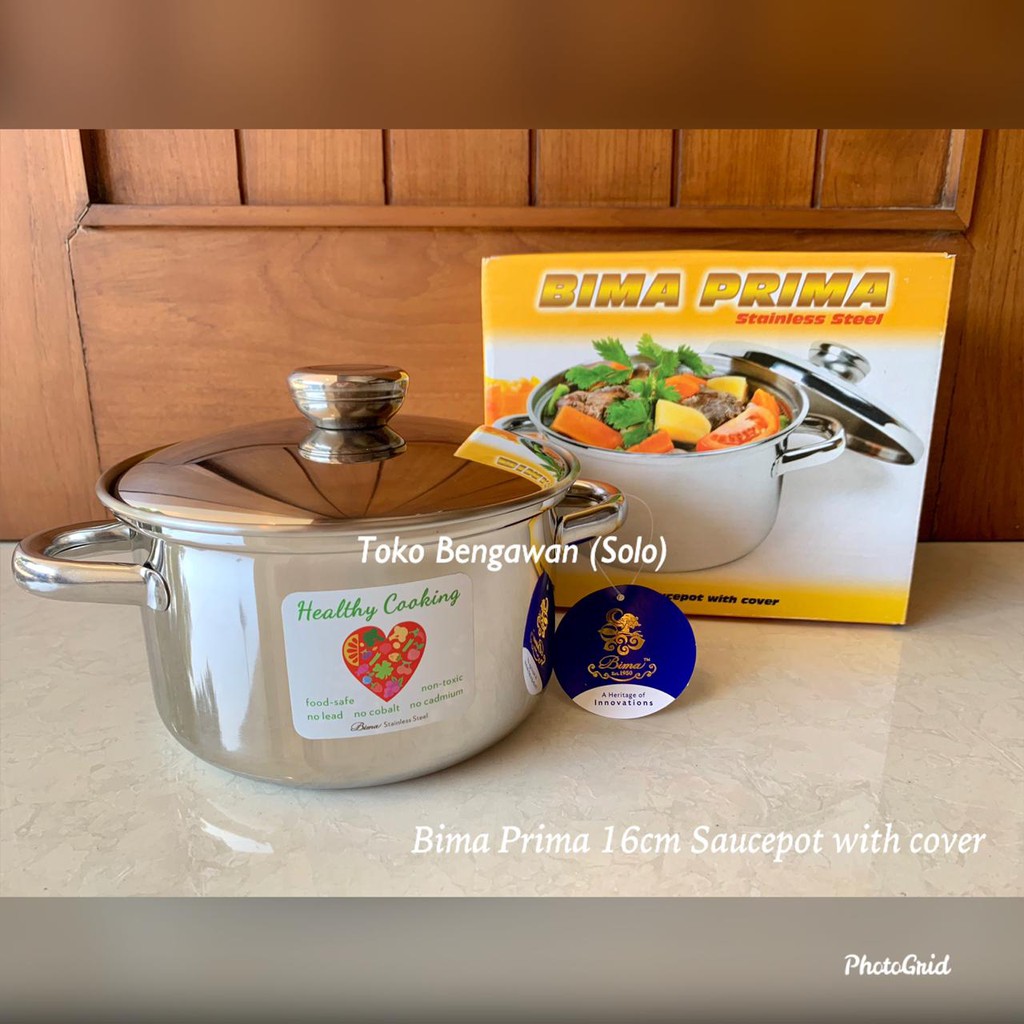 Jual PANCI BIMA PRIMA SAUCEPOT 16 CM STAINLESS STEEL KUALITAS PC PC ...