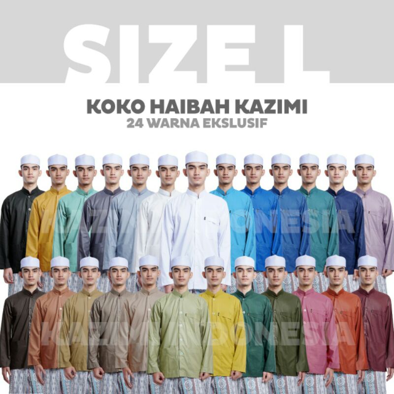 Jual Baju Koko Haibah Kazimi (Size L) | Model Koko Ammu | Shopee Indonesia