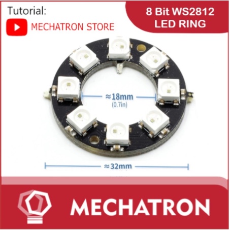 Jual 8 Bit LED WS2812 5050 RGB LED Ring Lamp Light Neopixel Arduino ...