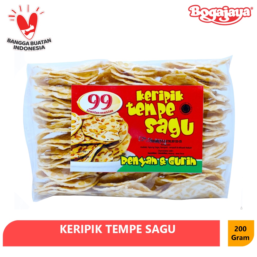 Jual KERIPIK TEMPE SAGU KHAS MALANG 200 GRAM / KRIPIK TEMPE RENYAH ...