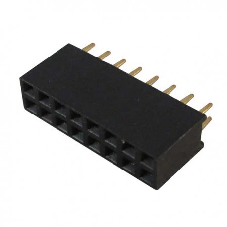 Jual Header Female 2X8 Pin p 16P 2.54mm Double Row Straight Pin 2x8p 2 x 8 | Shopee Indonesia