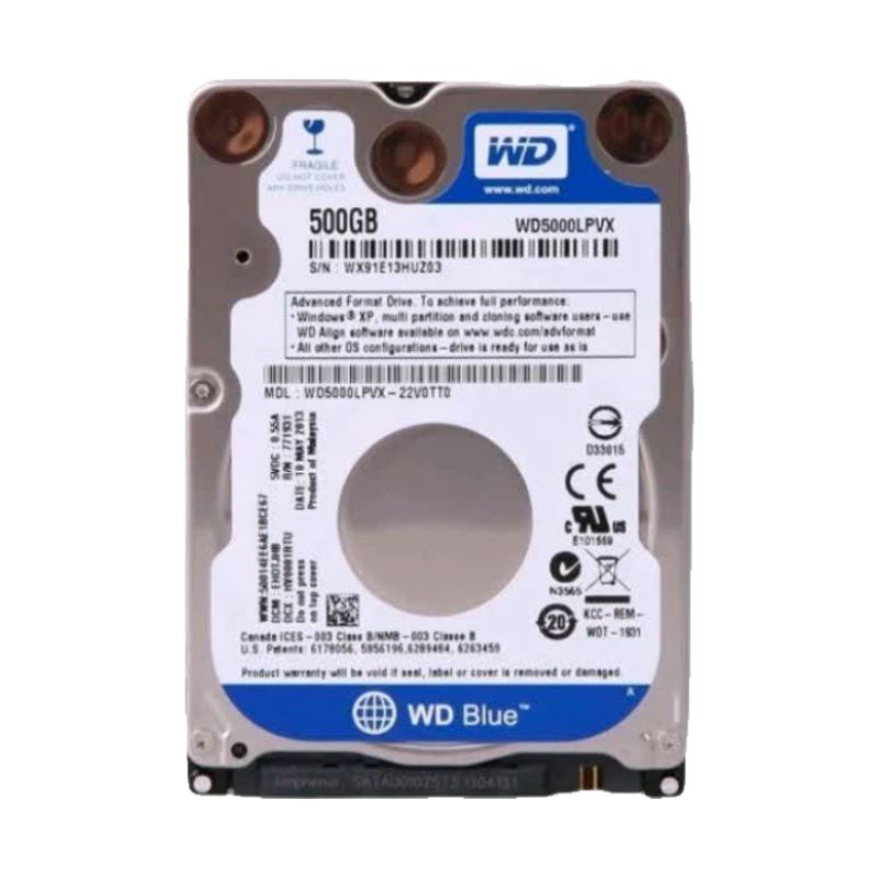 Jual Hardisk 500GB WD Blue Slim Sata 2,5" Inchi HDD 0 Days HDD 500GB ...