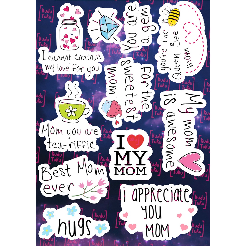 Jual STKR MOM sticker / sticker pack mother / sticker hari ibu | Shopee ...