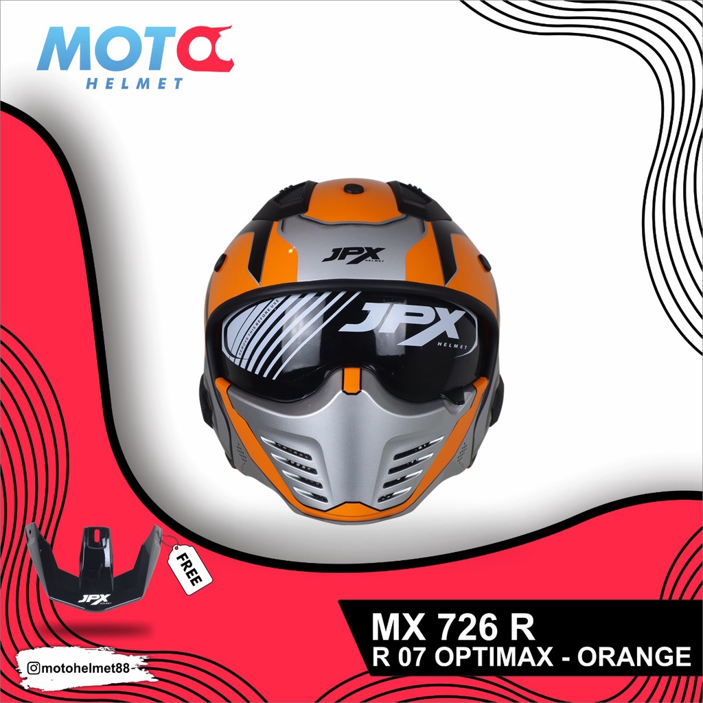 Jual JPX Full Face MX-726R - R07 OPTIMAX | Shopee Indonesia