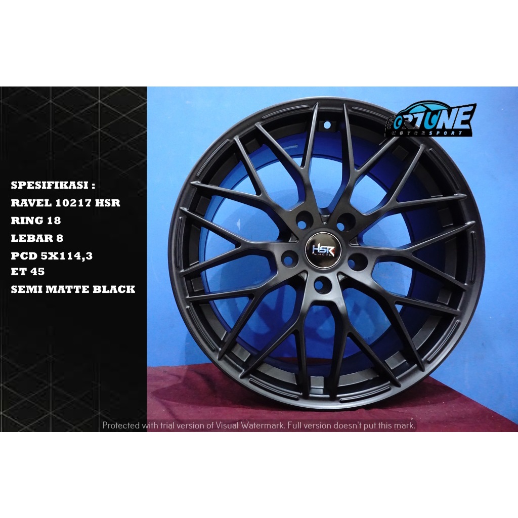 Jual VELG MOBIL ORI HSR TIPE RAVEL RING 18 PCD 5X114,3 LEBAR 8 BLACK BISA BUAT HRV INNOVA CRV ...
