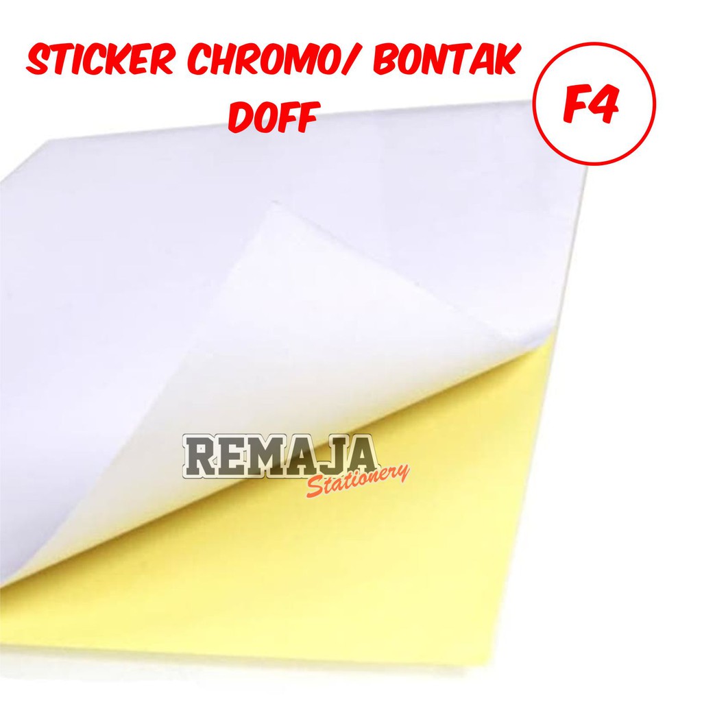 Jual Kertas sticker / stiker bontak/ chromo F4 doff/ HVS /pack | Shopee ...