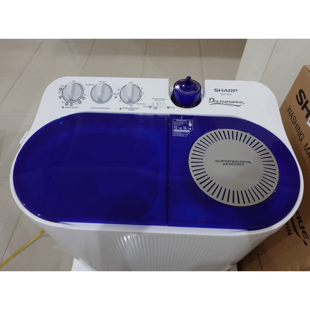 Jual MESIN CUCI SHARP 7KG DOLPHINWAVE ES-T77DA BLUE | Shopee Indonesia