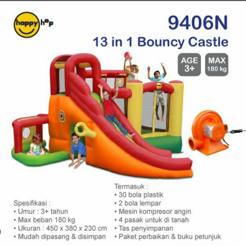 Jual Happy Hop 9406N 11 in 1 Play Center Istana Balon Mainan Trampoline ...