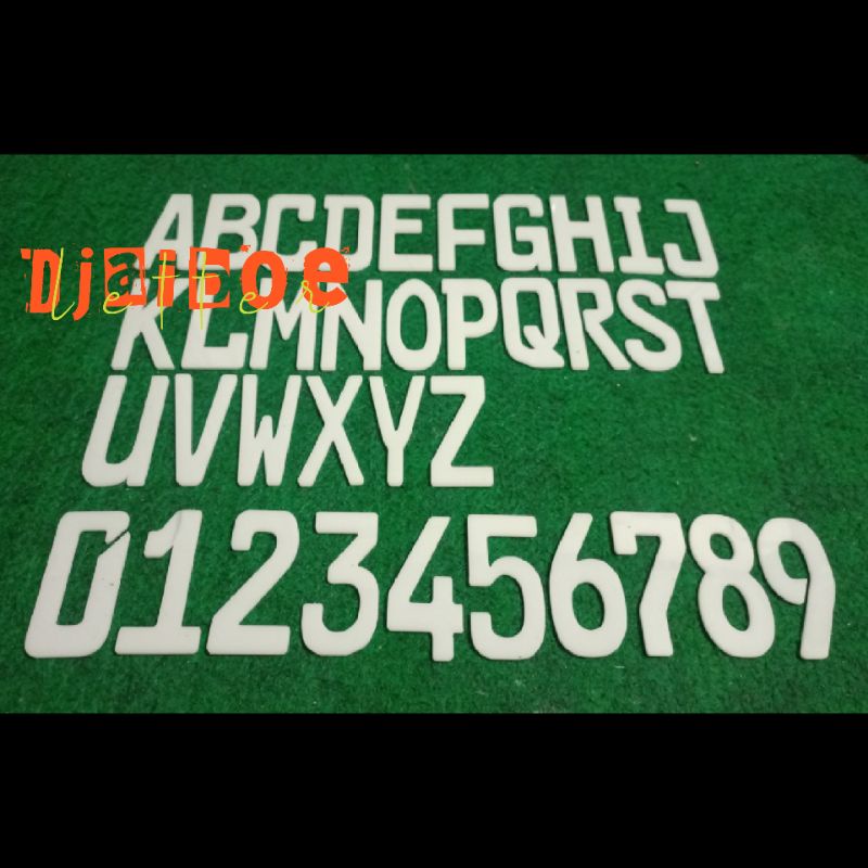 Jual MAL HURUF (cetakan) PLAT NOMOR MOBIL FONT BARU bahan akrilik 2mm ...